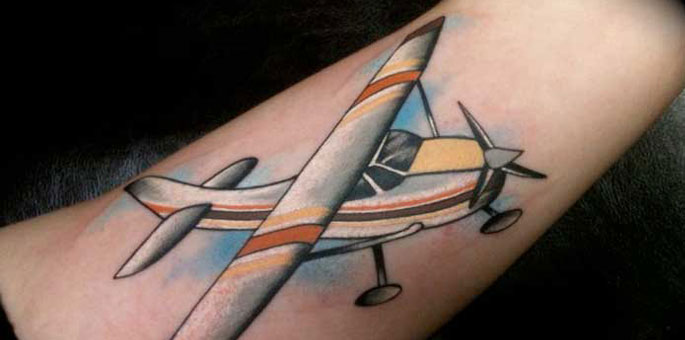Airplane propeller tattoo - Bronctattooaus.com